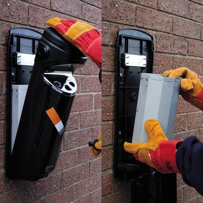 Ashmount SG® Wall / Glass Mounted Cigarette Bin - Glasdon
