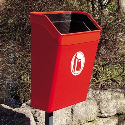 Trimline 25™ Litter Bin - Post Mounted Bin - Glasdon
