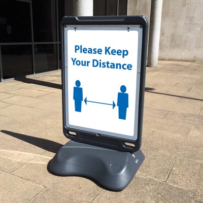 Advocate™ Poster Display Sign - PPE / Social Distancing Signage - Glasdon