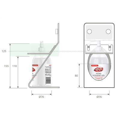 Locking Hand Sanitiser Wall Brackets - Secure Attachment For Sanitising ...