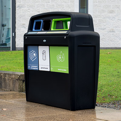 Nexus® Evolution City Trio Recycling Bin - Glasdon