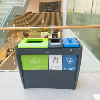 Nexus® Evolution Trio Recycling Bin - Free Delivery -Glasdon
