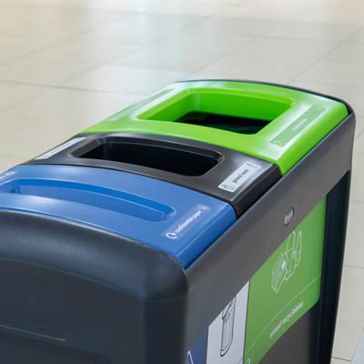 Nexus® Evolution Trio Recycling Bin - Free Delivery -Glasdon