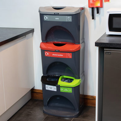 Nexus® Stack 90 Recycling Bins - Stackable for 4 Waste Stream | Glasdon