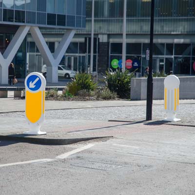 Rebound Signmaster™ Ultra Traffic Bollard - Glasdon